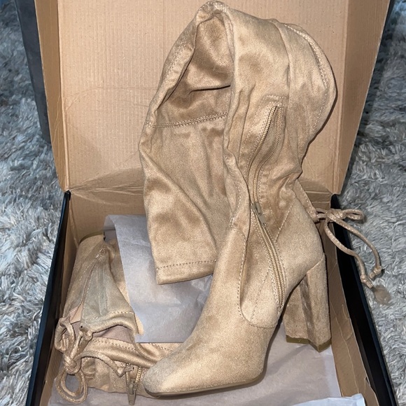 Shoes | Thigh High Tan Boots | Poshmark
